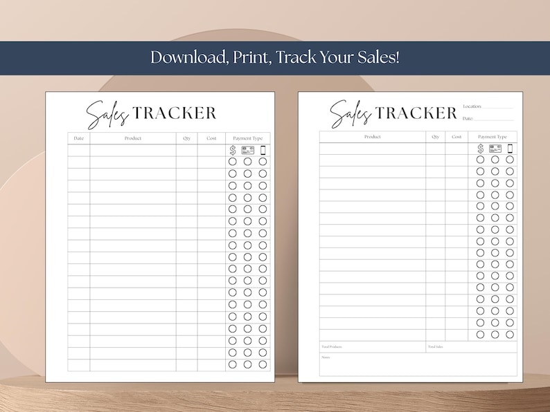 Small Business Sales Tracker, Printable Sales Record (PDF) - Etsy