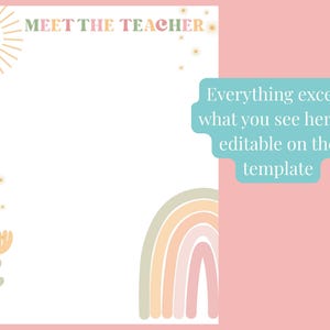 Editable Boho Meet the Teacher Template: Back to School Introduction ...