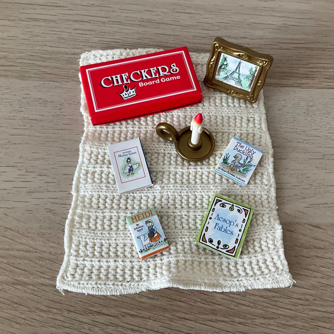 Vintage Madeline Dollhouse Living Room Decor MINIATURE FURNITURE Eden ...