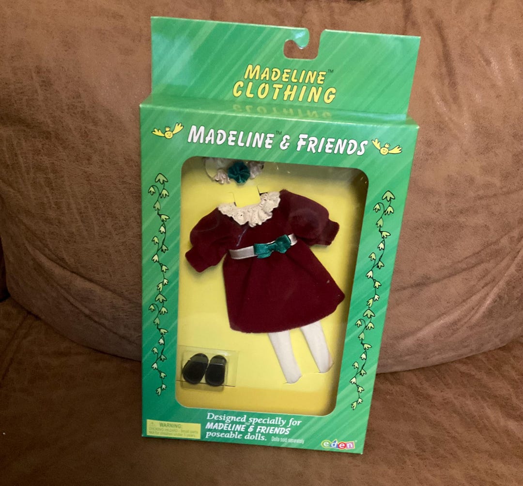 NIB Vintage Madeline the Recital Red Velvet Dress for 8 Inch Madeline ...