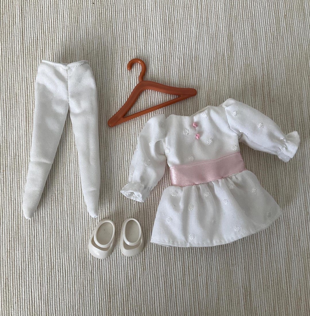 Vintage Madeline Tea Party White Dress, White Tight, White Shoes for 8 ...