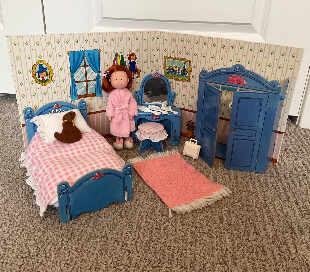 Rare Vintage Madeline Doll Folding Bedroom Set Comes With 8 Inch ...
