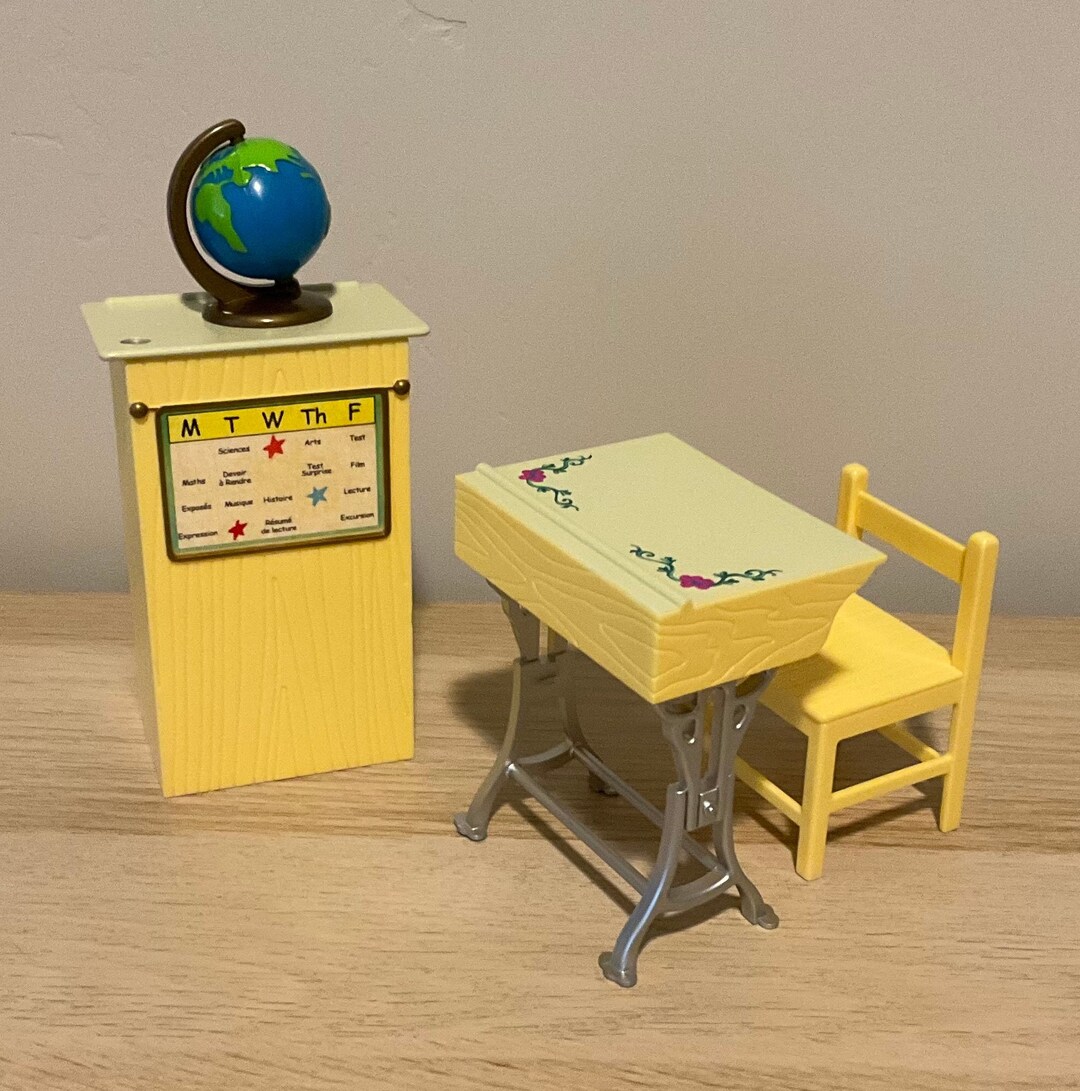Vintage Madeline and Friends 8 Inch Doll Love to Learn School Desk Set ...