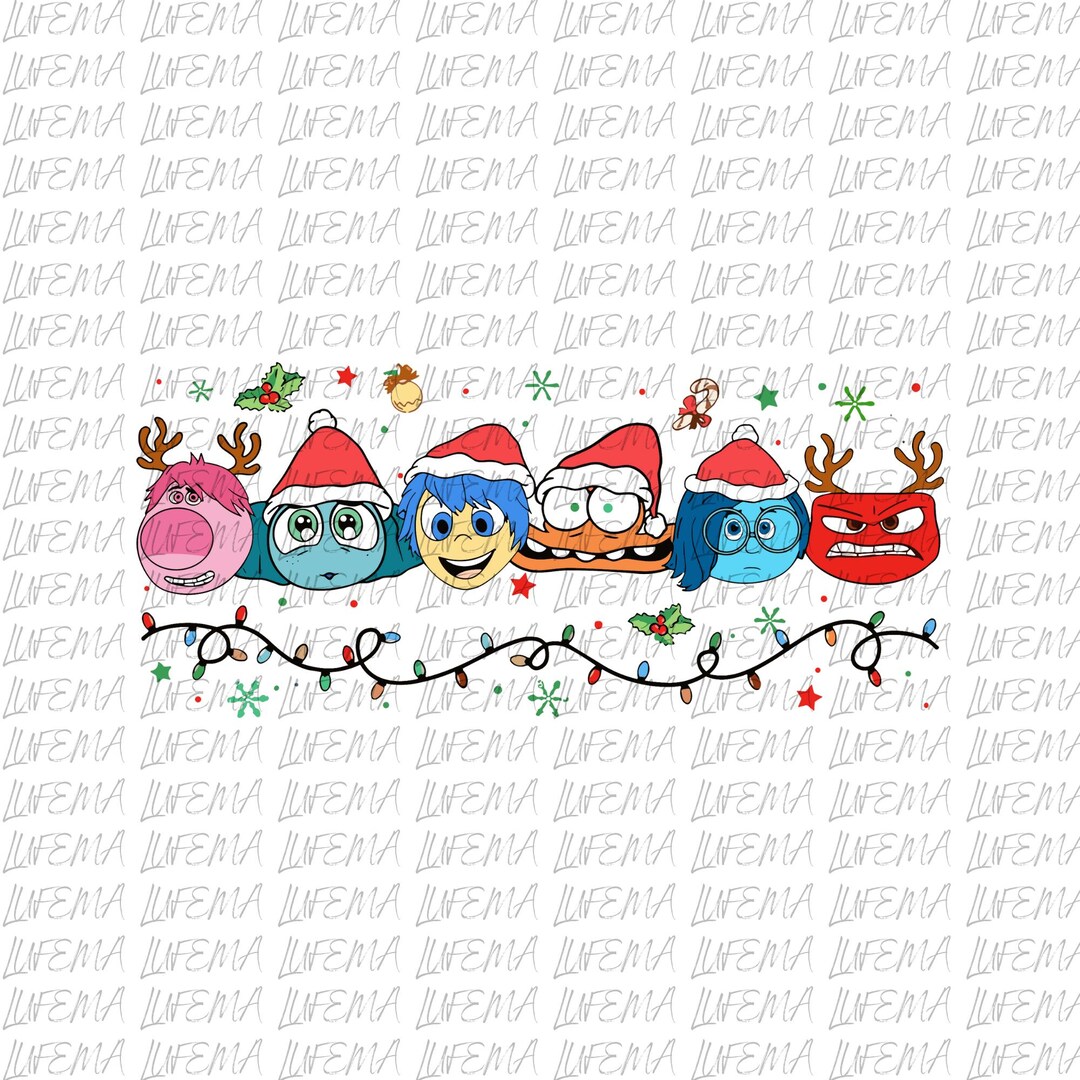 Inside Out Characters Christmas PNG, Disney Inside Out Christmas PNG ...