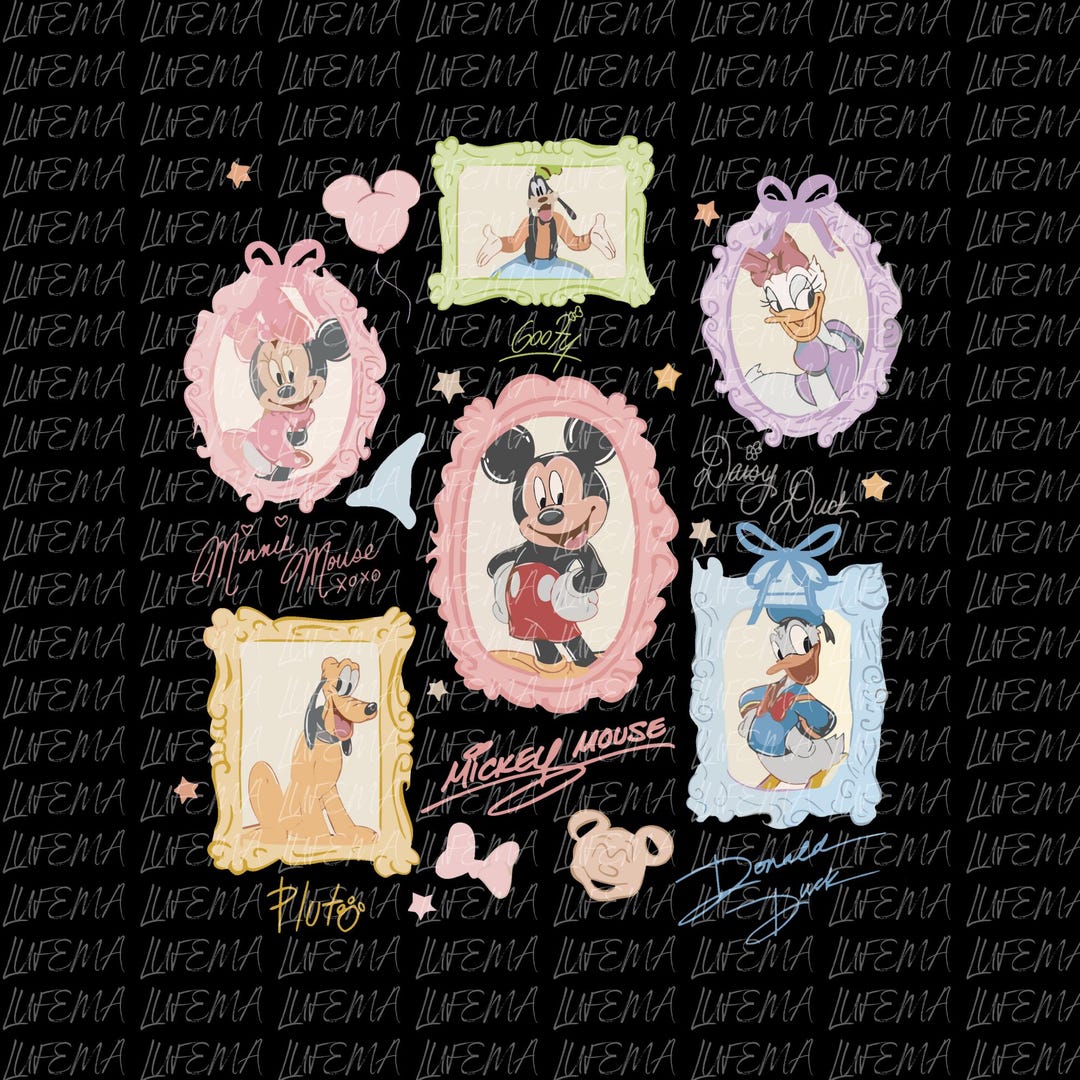 Mickey and Friends PNG, Mickey Mouse PNG, Mickey Characters PNG - Etsy