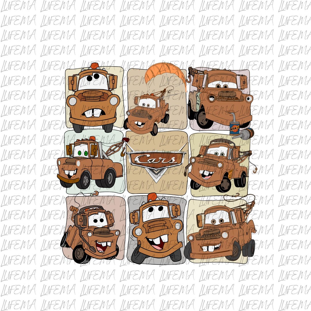 Tow Mater PNG, Mcqueen and Friends PNG, Lightning Mcqueen PNG, Disney ...