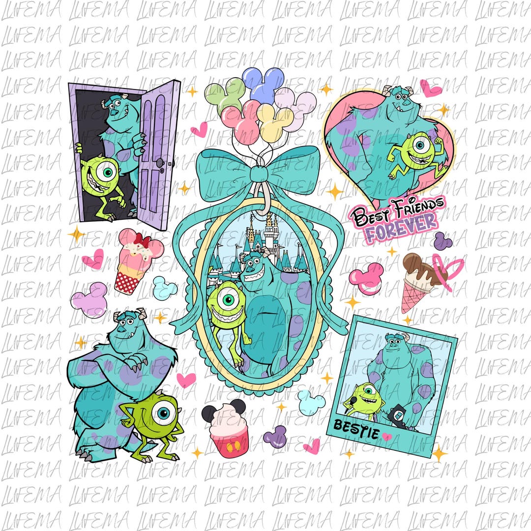 Monster Best Friends Forever PNG, Monsters We Scare Because We Care PNG ...