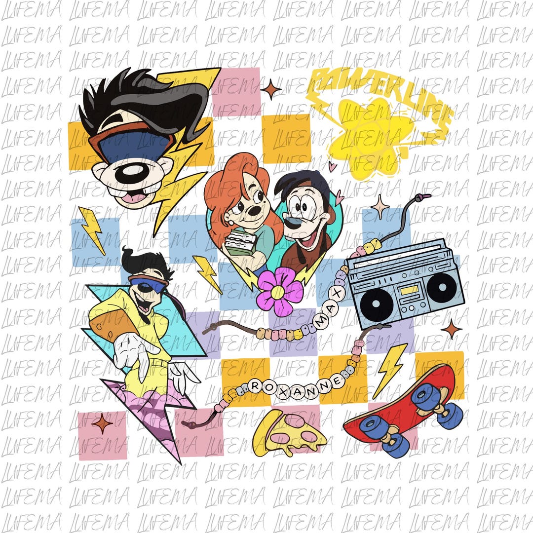Powerline Max and Roxanne PNG, Max Powerline World Tour PNG, Goofy ...