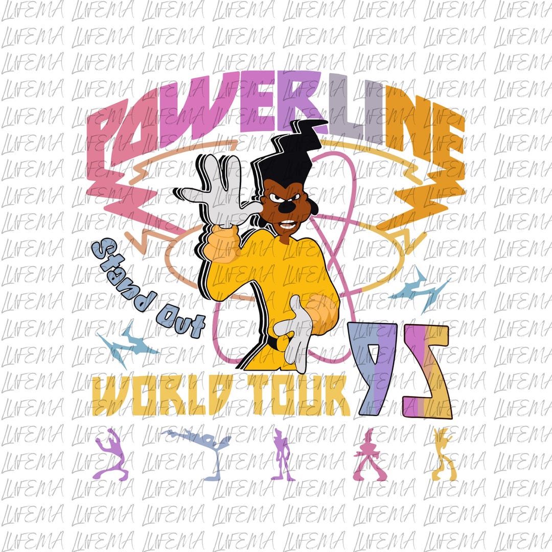 Goofy Max Powerline Stand Out PNG, Goofy Movie PNG, Goofy Movie ...