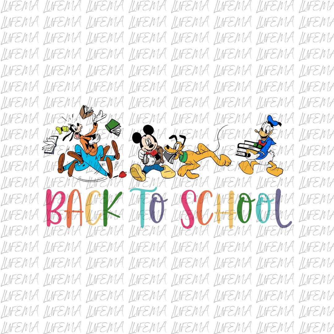 Mickey and Friends Back to School PNG, Mickey Mouse PNG, Mickey ...