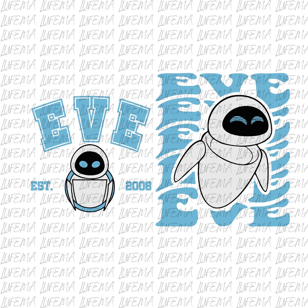 Disney Pixar Eve PNG, Wall-e and Eve Characters PNG, Disney PNG, Eve ...