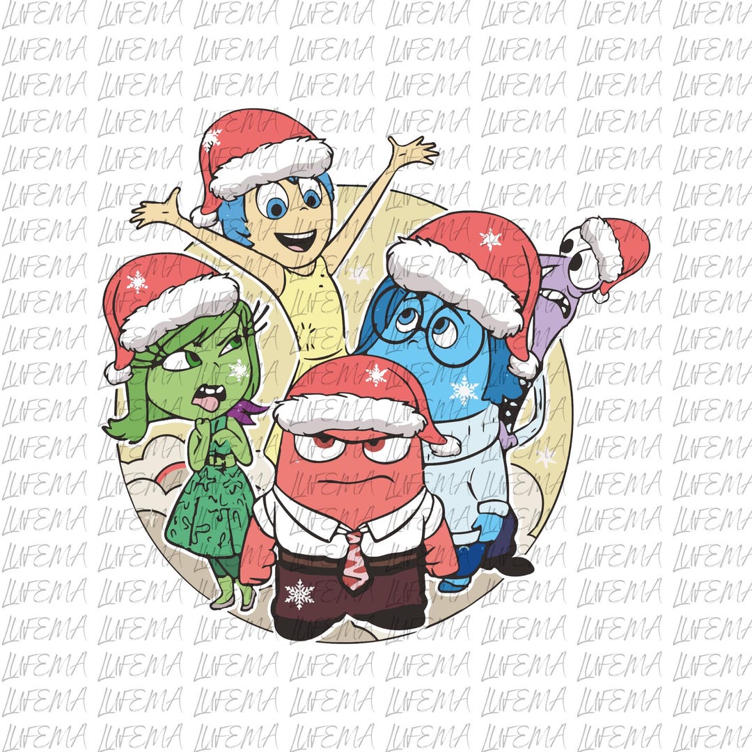 Inside Out Characters Christmas PNG, Disney Inside Out Christmas PNG ...