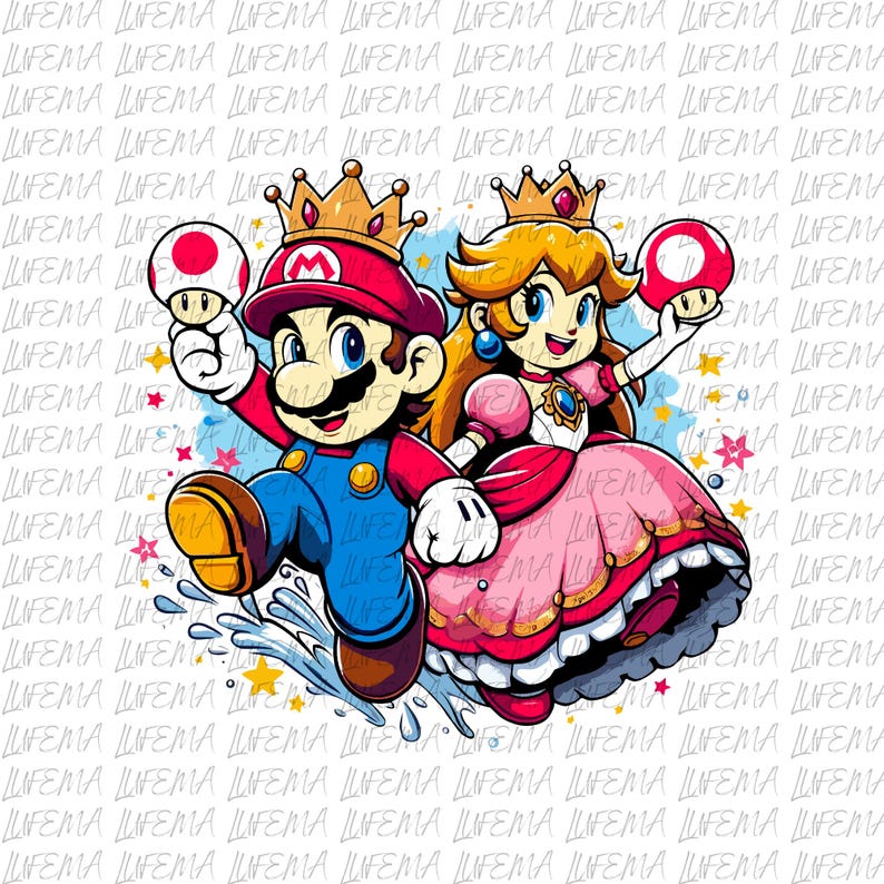 Mario and Princess Peach Png, Super Mario Png, Mario and Friends Png ...