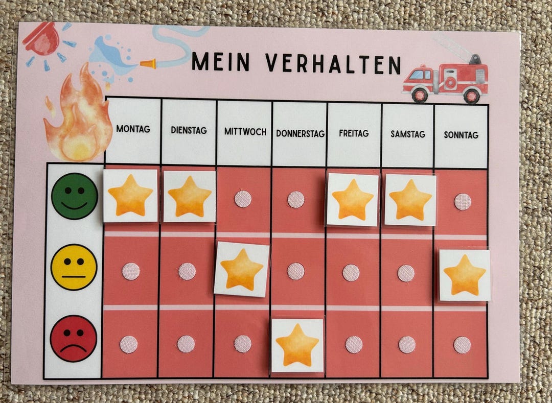 Behavior Chart for Children – 10 Different Designs | Weekly Plan With ...