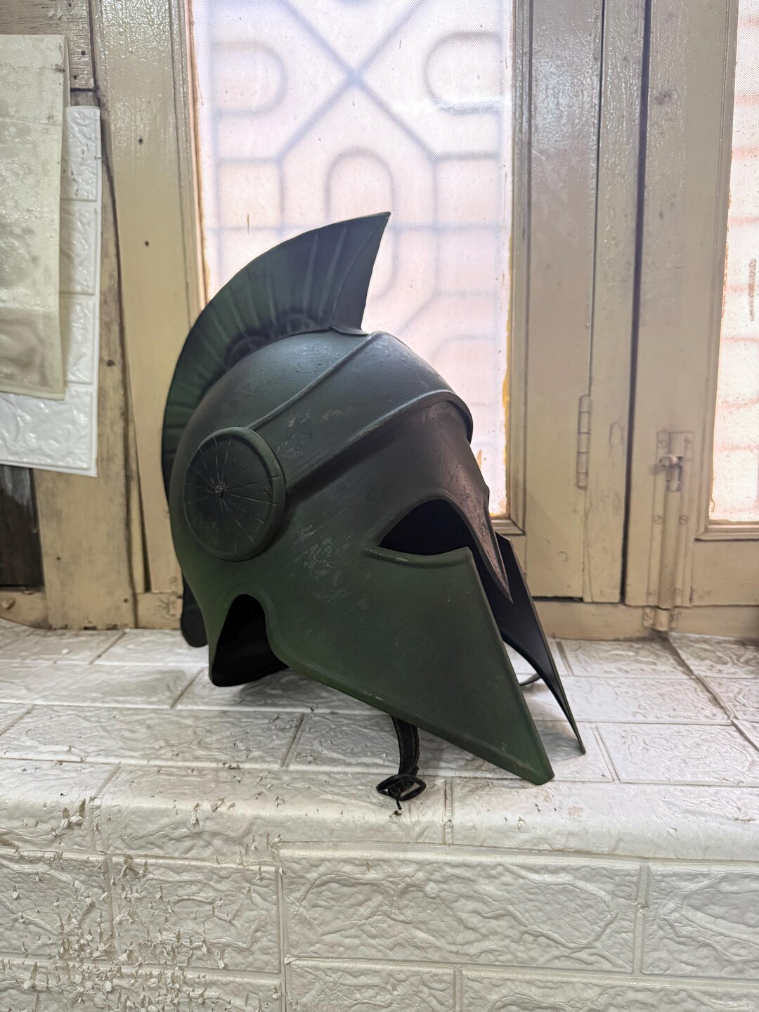 Roman Corinthian Helmet Armor Replica, Green Patina Finish - Etsy Australia
