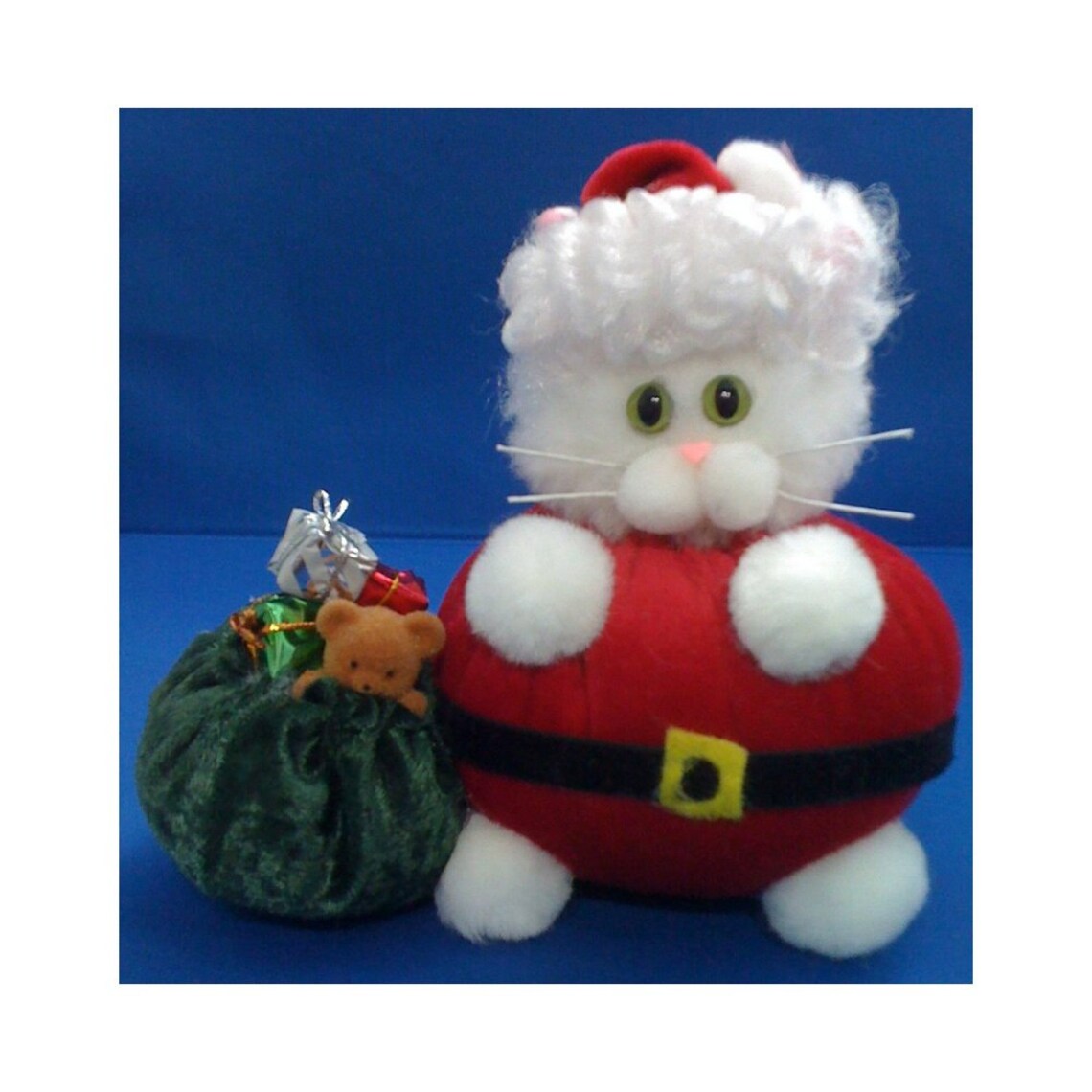 Santa Claws Christmas Cat Purrsonality Fiber Art Collectible 13 - Etsy