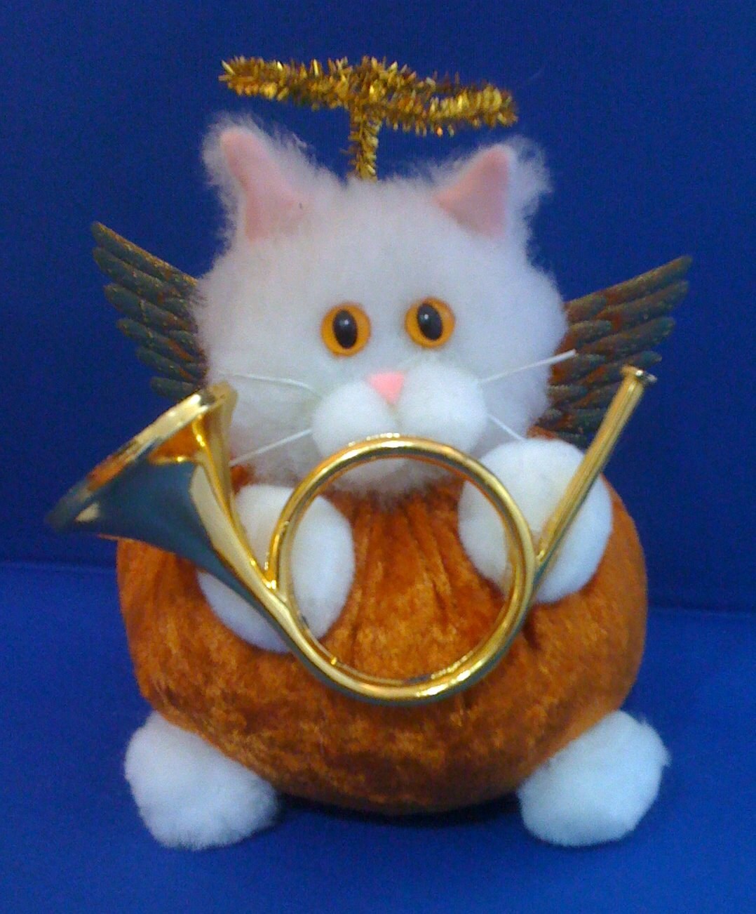 Herald Angel Christmas Cat Purrsonality Fiber Art | Etsy