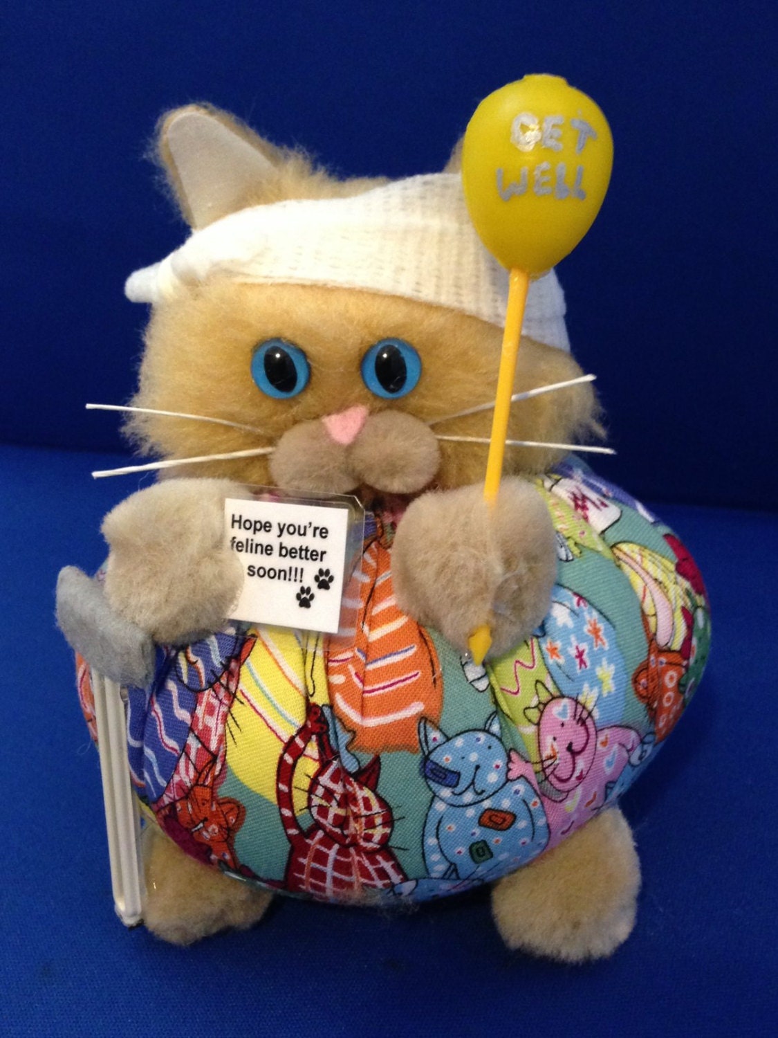 Feline Better Get Well Festive Feline Cat Purrsonality | Etsy