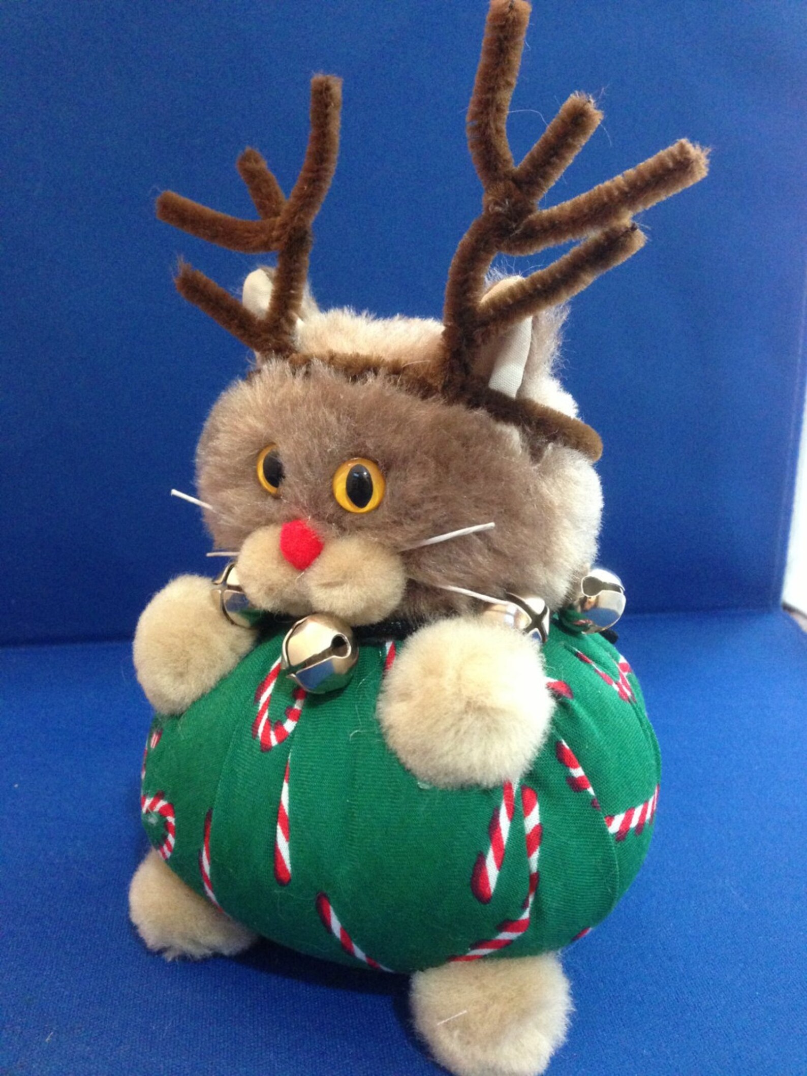 Randolph the Red-nosed Kitty Christmas Cat Purrsonality - Etsy