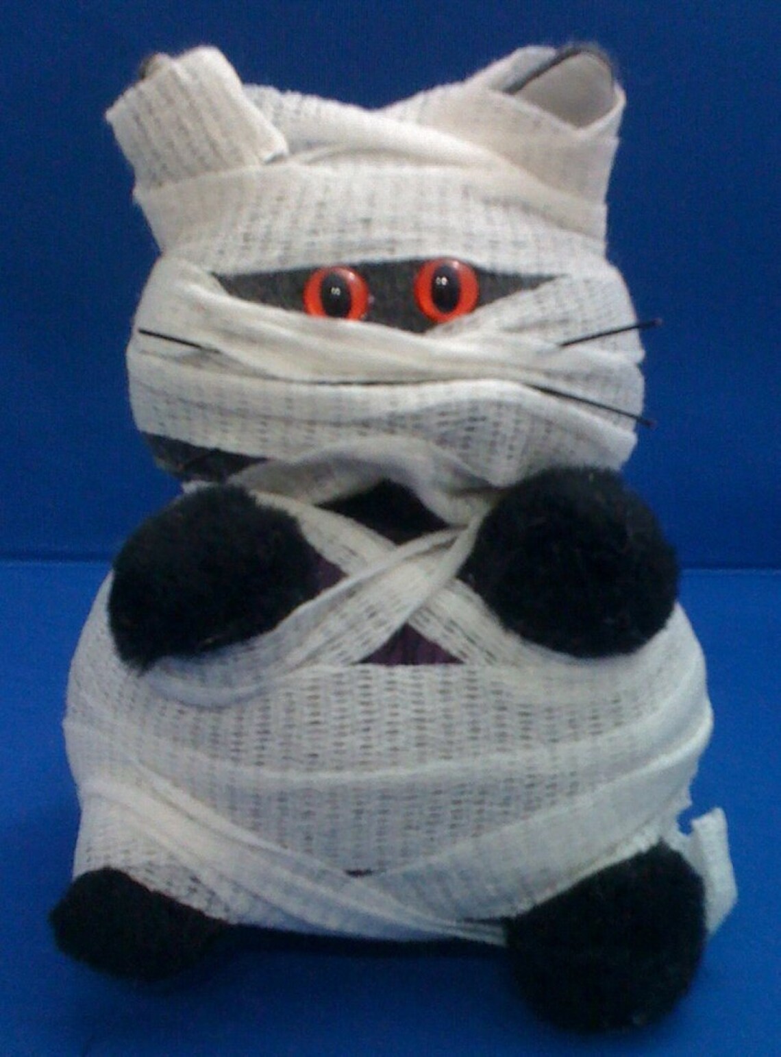 Scraps the Mummy Halloween Cat Purrsonality Fiber Art - Etsy