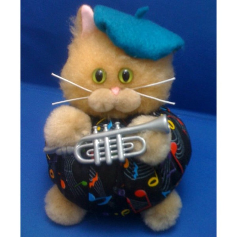 READY TO SHIP Louis J Beale Trumpet Musician Cat - Etsy