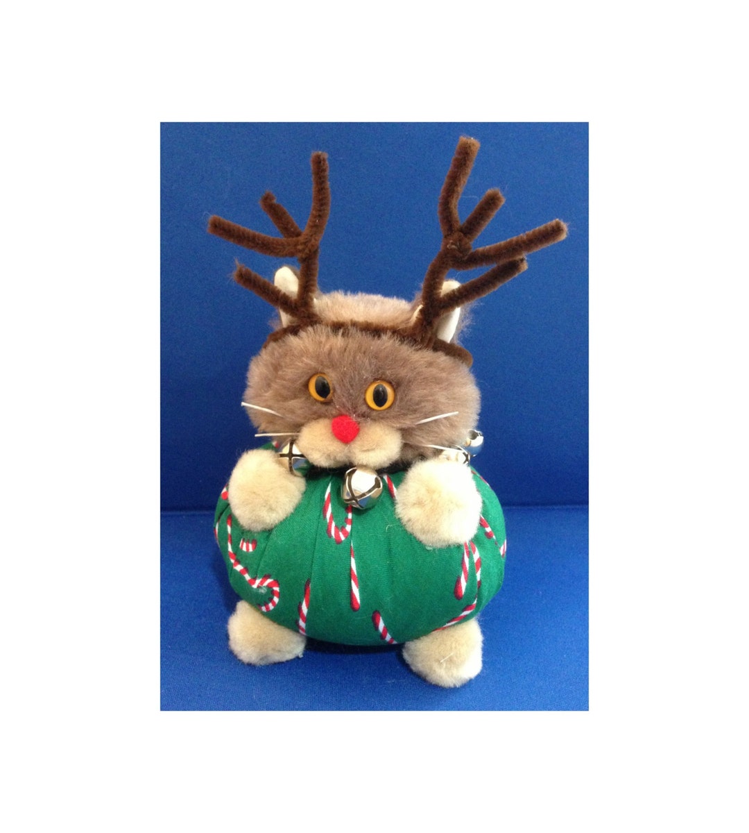 Randolph the Red-nosed Kitty Christmas Cat Purrsonality - Etsy