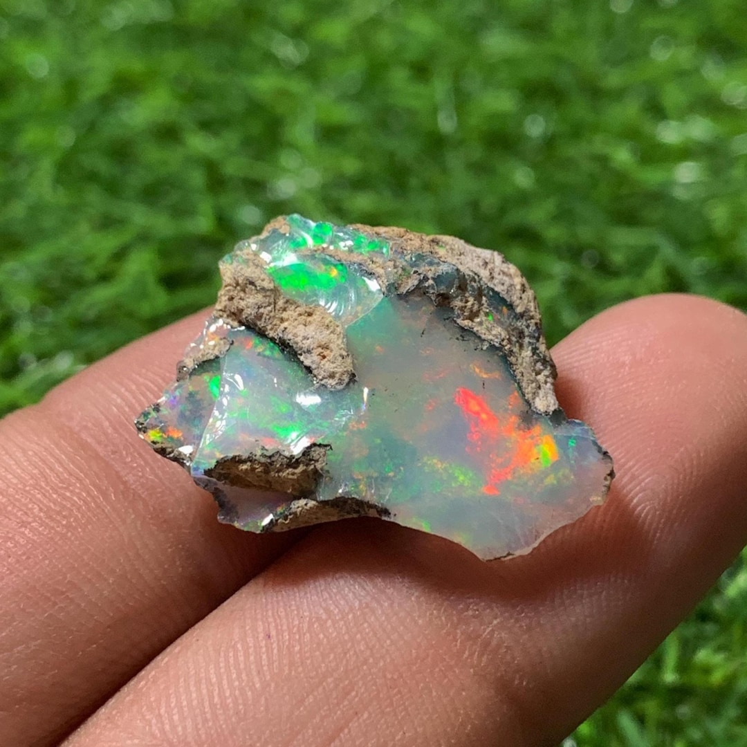17.15CT Natural Uncut Ethiopian Opal Raw - Genuine White Opal Rough ...