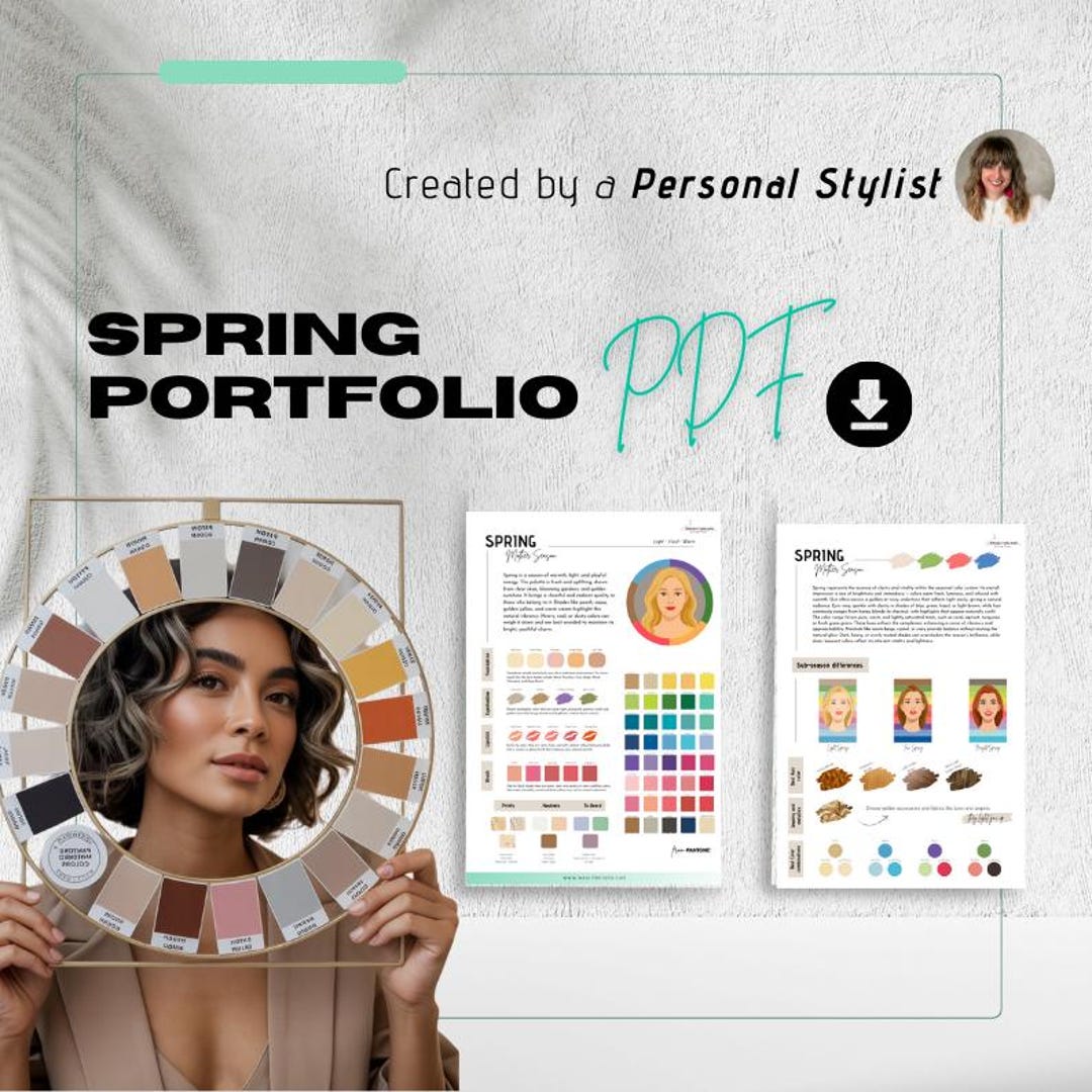 Spring Seasonal Color Analysis Portfolio PDF Guide (digital Download ...