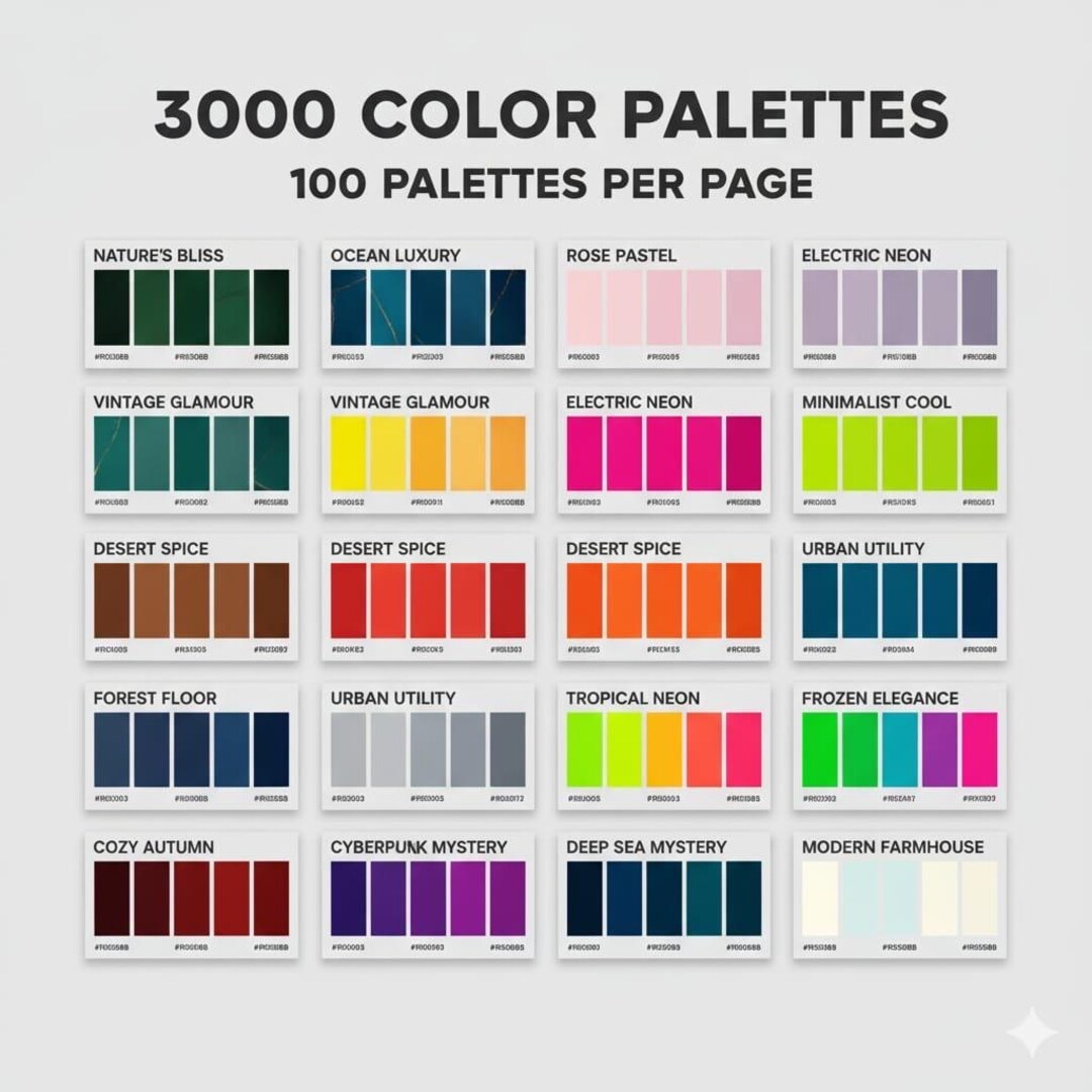 3000 Procreate Palettes & Swatches for iPad | Massive Digital Color ...