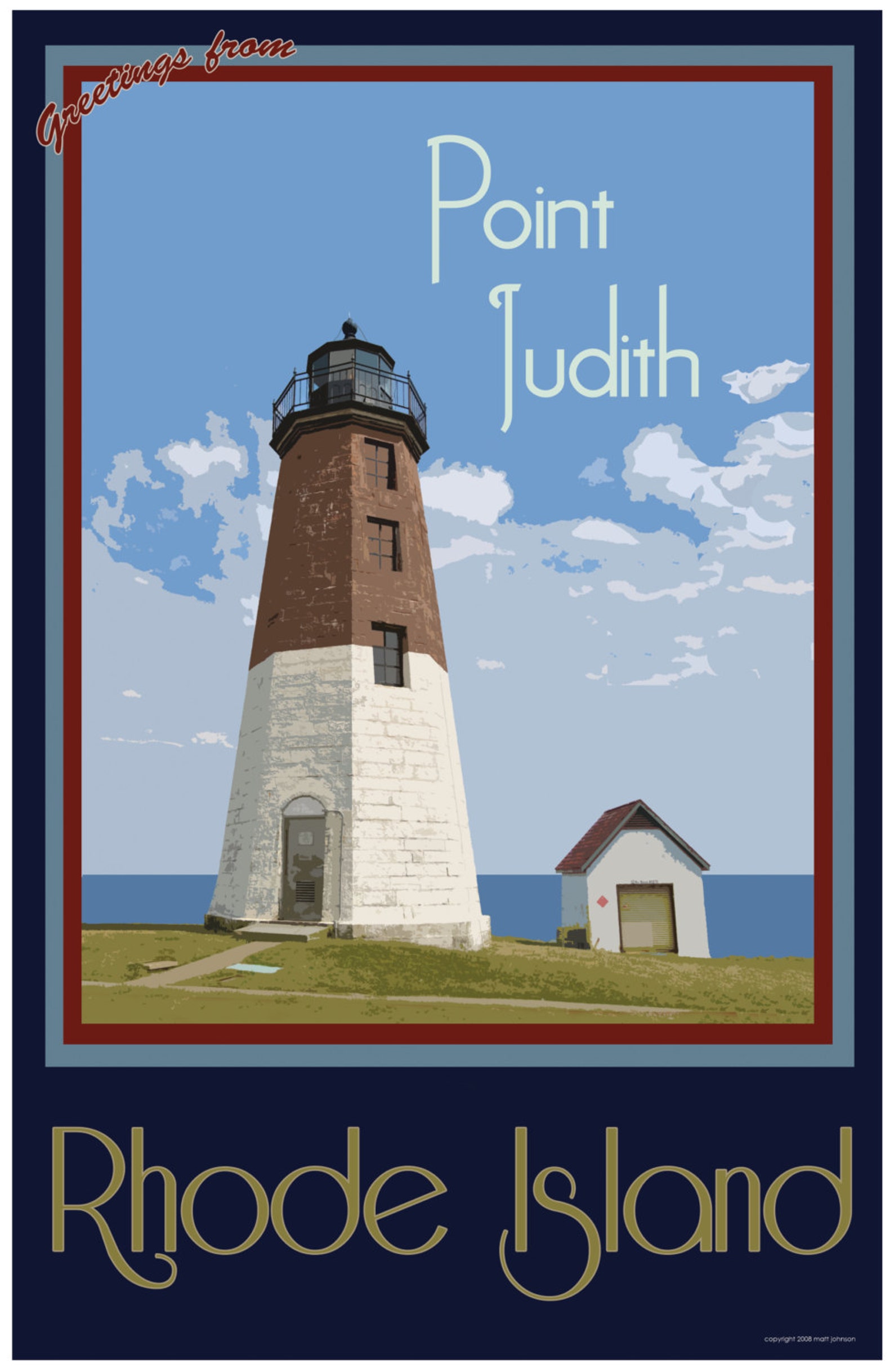 Point Judith Travel Poster - Etsy