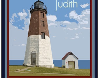 South Kingstown 1870 Rhode Island Old Town Map Point Judith - Etsy