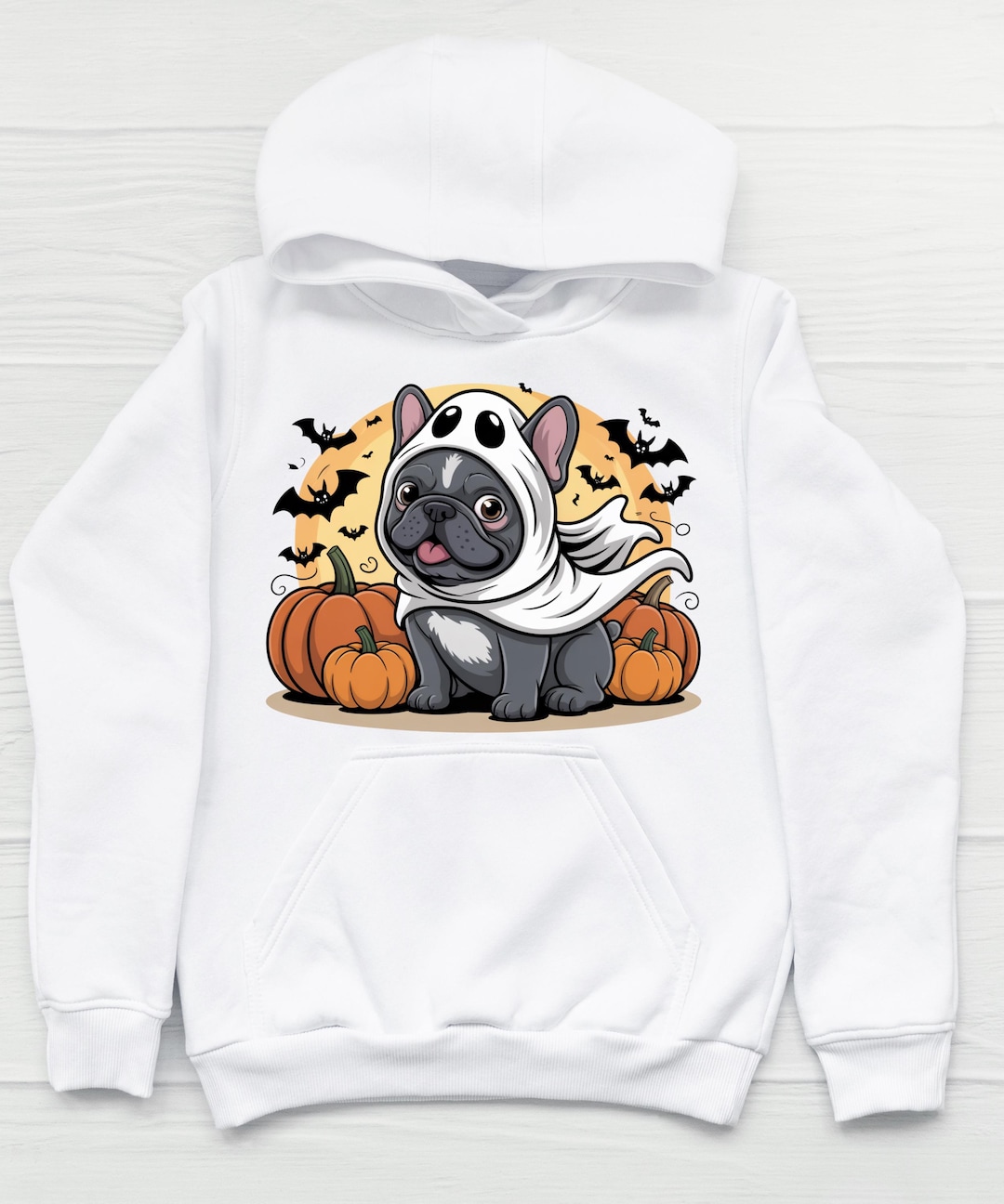 French Bulldog Ghost Costume PNG: Halloween Dog Clipart (digital ...