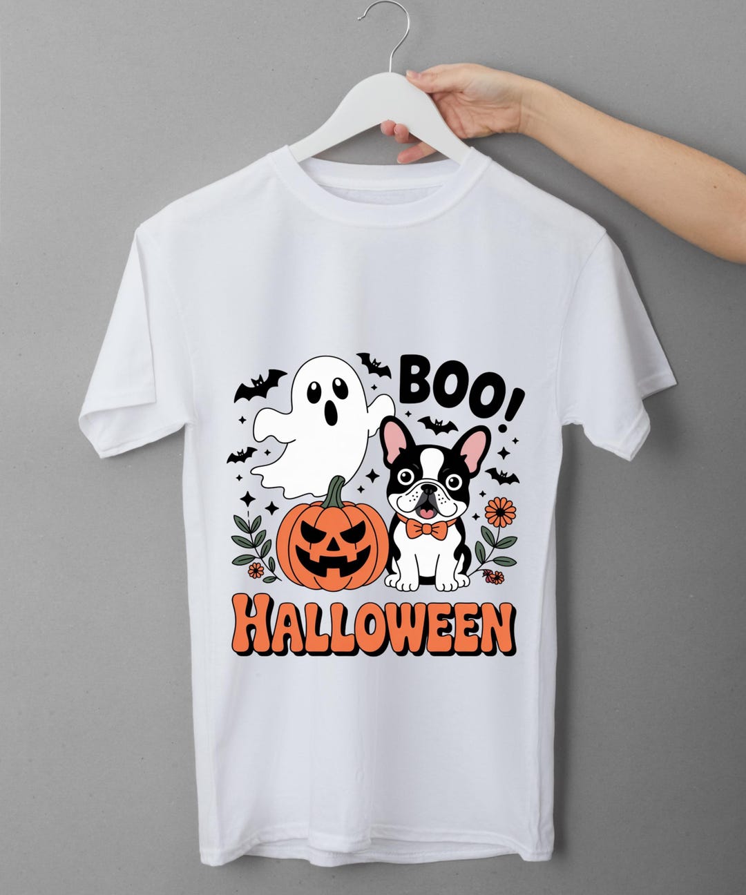 Halloween French Bulldog PNG: Ghost Dog Clipart, Pumpkin Boo Design ...