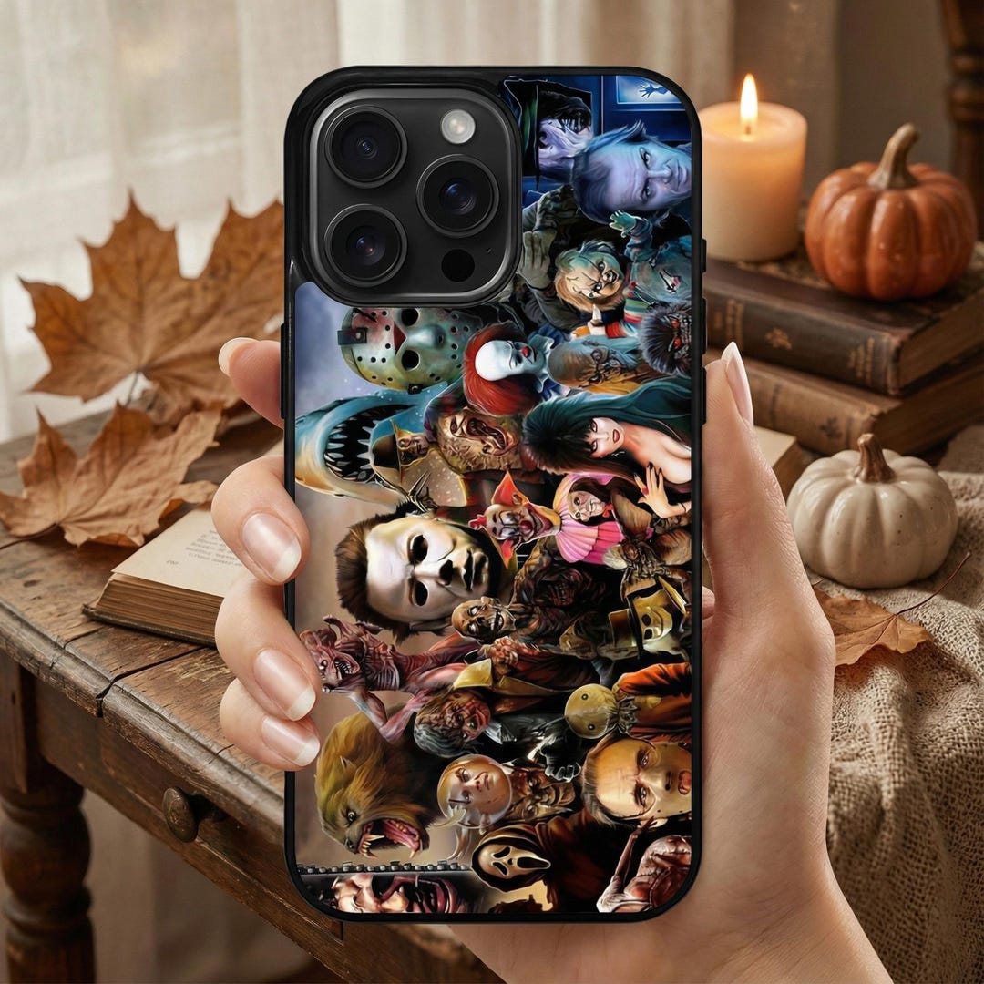 Horror Movie Villains Montage TPU iPhone 17 16 15 14 13 Pro Max Plus ...