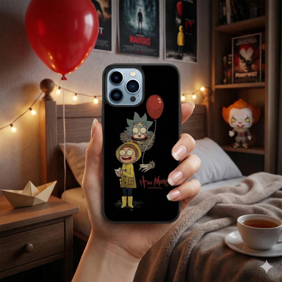 Creepy Clown Balloon Duo Rick and Morty iPhone 17 16 15 14 Pro Max Plus ...