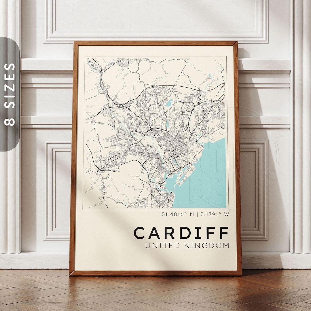 Cardiff, United Kingdom | City Map Poster - Etsy