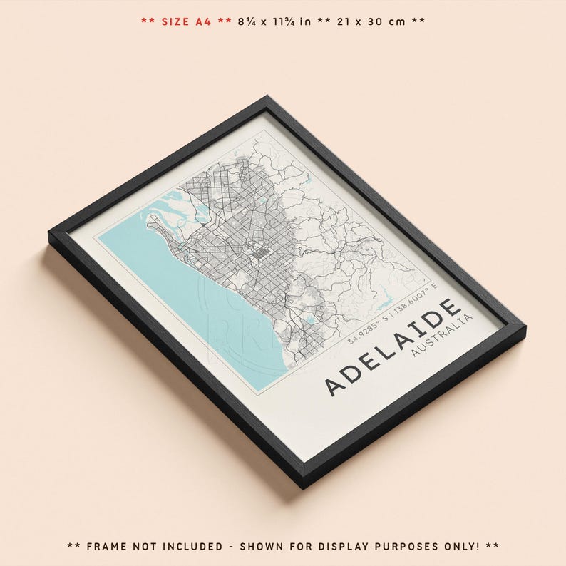 Adelaide, Australia | City Map Poster - Etsy
