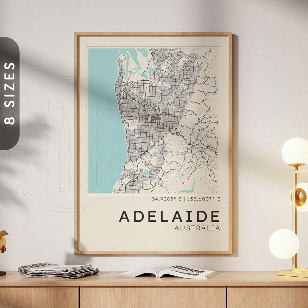 Adelaide, Australia | City Map Poster - Etsy