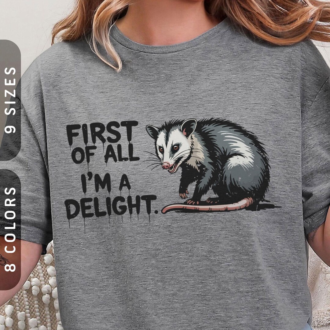 I'm a Delight Funny Possum T-shirt | Vintage Opossum Lover Tee XS-5X - Etsy