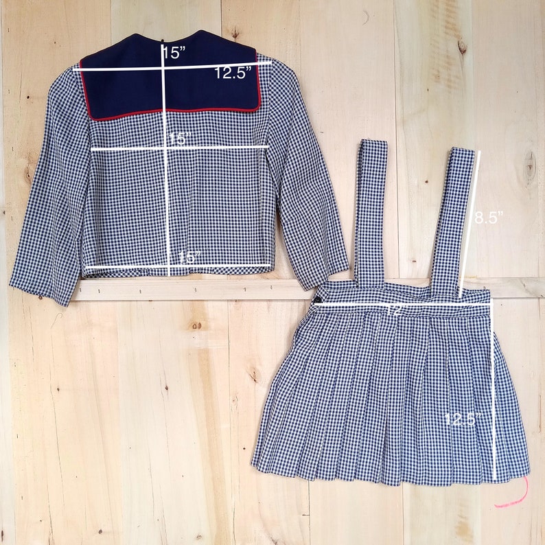 1940's Vintage Girls 2 Pc. Sailor Suit Outfit Young Girls Jacket Skirt ...