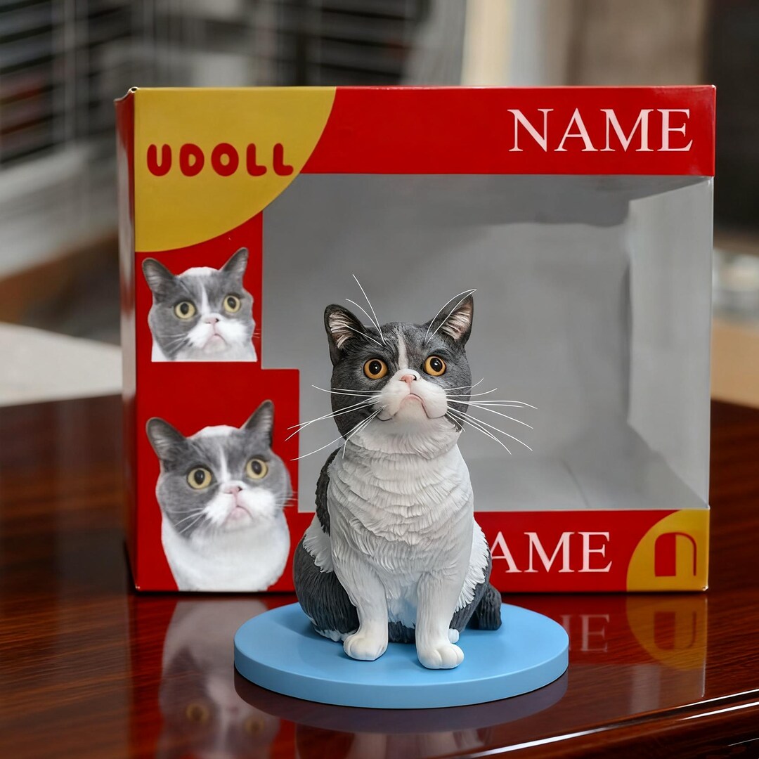 Custom Cat Bobblehead, Custom Pet Figurine, Custom Cat Figure ...