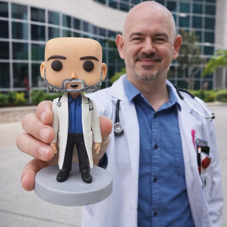 Custom Doctor Gift Mini Figure From Photo for Appreciation ...