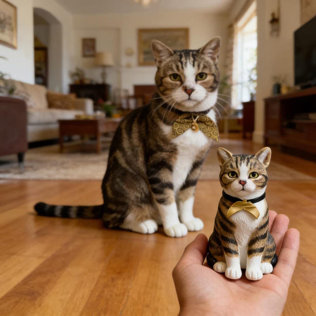 Cat Memorial Gift From Photo, Personalized Cat Statue, Pet Remembrance ...