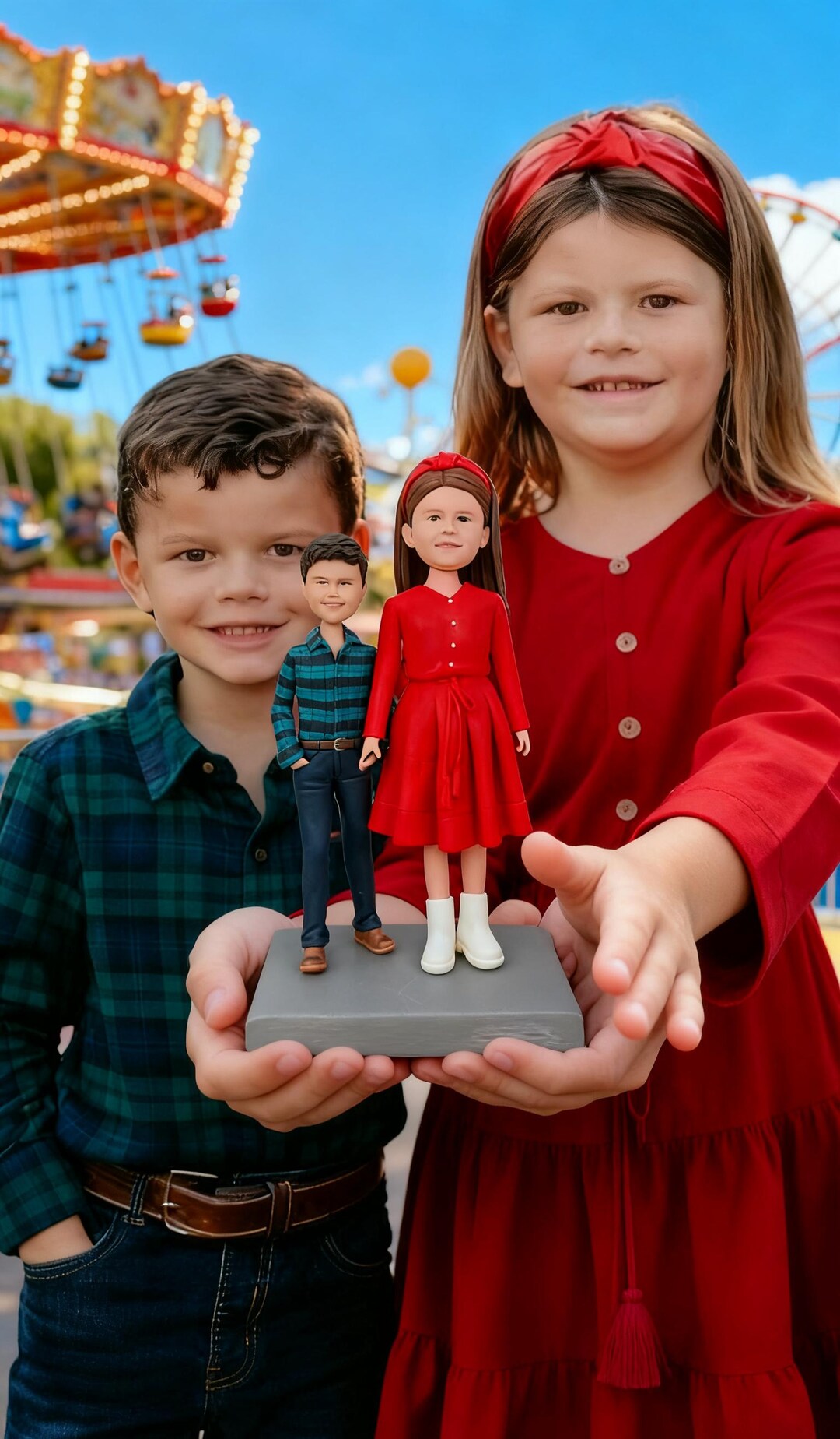 Custom Kids Bobbleheads With Sound, Personalized Children Figures With ...