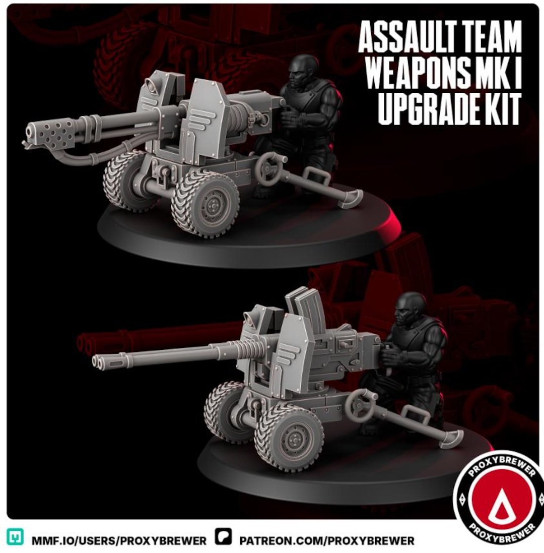 Assault Team Weapons MK I – Heavy Gun Upgrade Kit (resin Miniature) - Etsy
