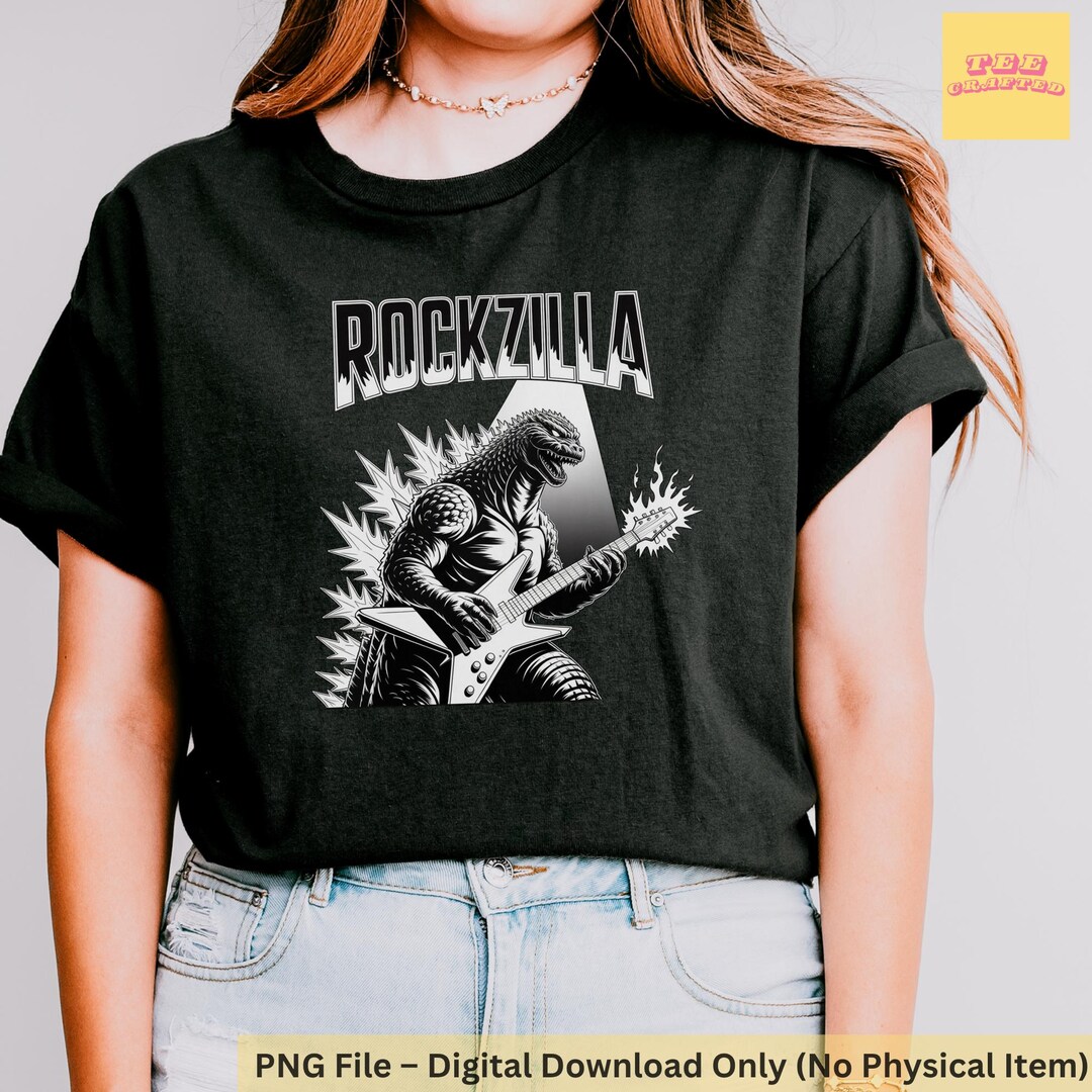 Rockzilla PNG: Godzilla Guitar, Monster Rock Band Clipart (digital ...