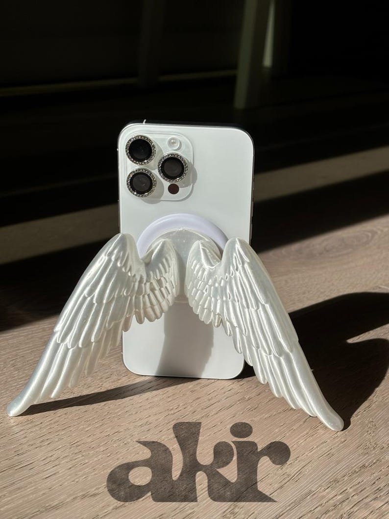 Handmade 3D Angel Wings Phone Stand | Artistic 3D Wing Holder for ...