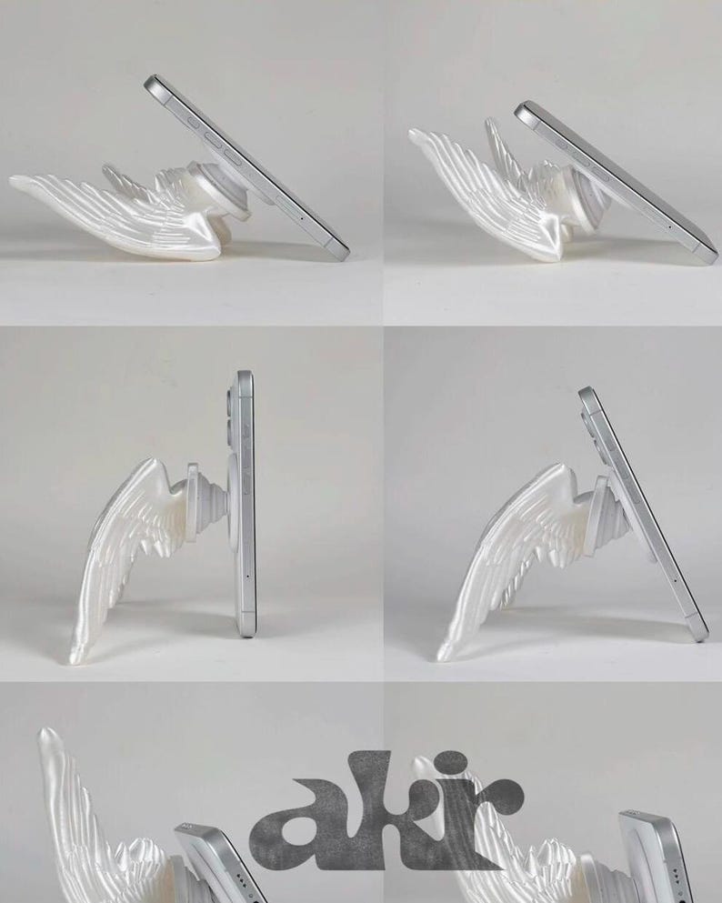 Handmade 3D Angel Wings Phone Stand | Artistic 3D Wing Holder for ...