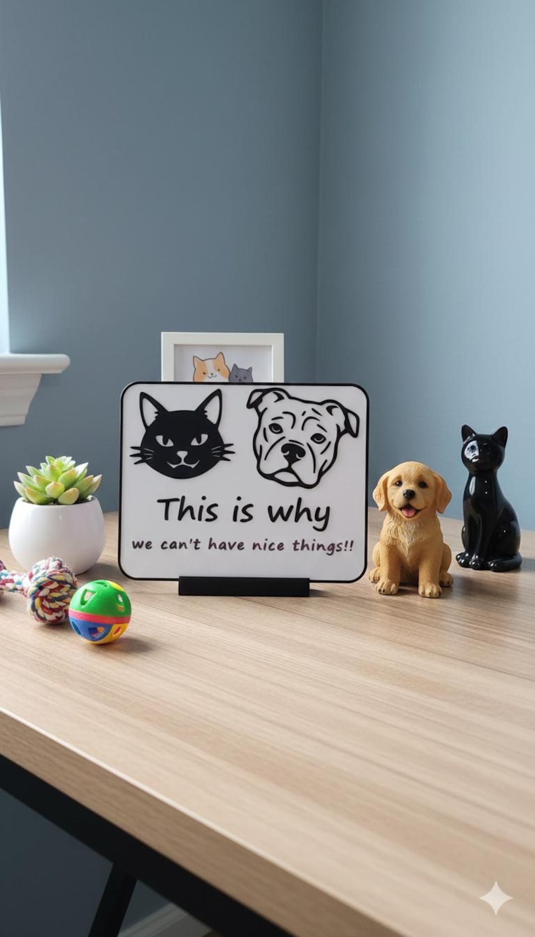 Funny Cat and Dog Sign – Mischief Pet Lover Decor - Etsy