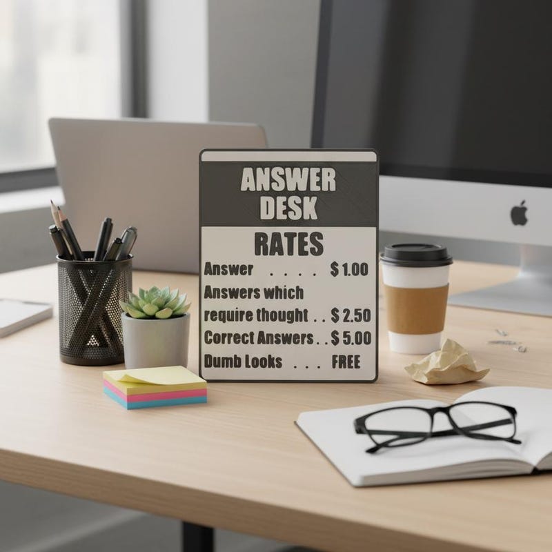 Funny Office Desk Signs - Etsy